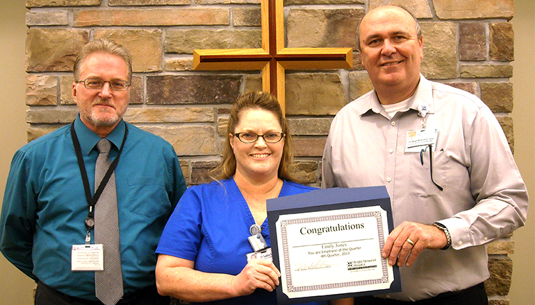 Emily Jones named Wright Memorial Hospital’s Employee of the Quarter