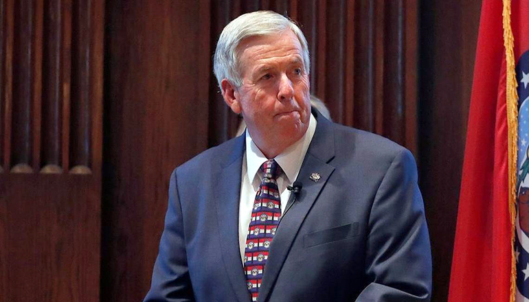 Audio: Governor Mike Parson responds to budget veto involving stroke ...