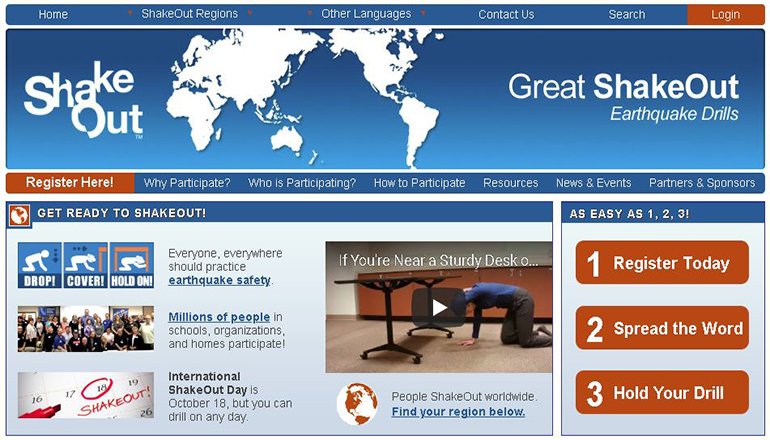 Great ShakeOut Earthquake Drill scheduled for October 18