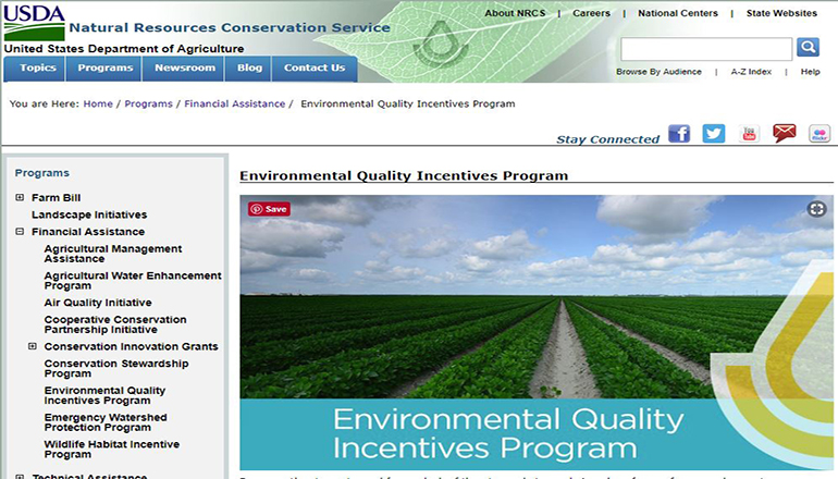 Deadline to apply for Environmental Quality Incentives Program is ...