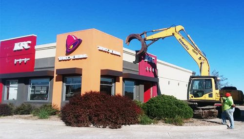 KFC-Taco Bell building in Trenton demolished to make way for new BTC ...