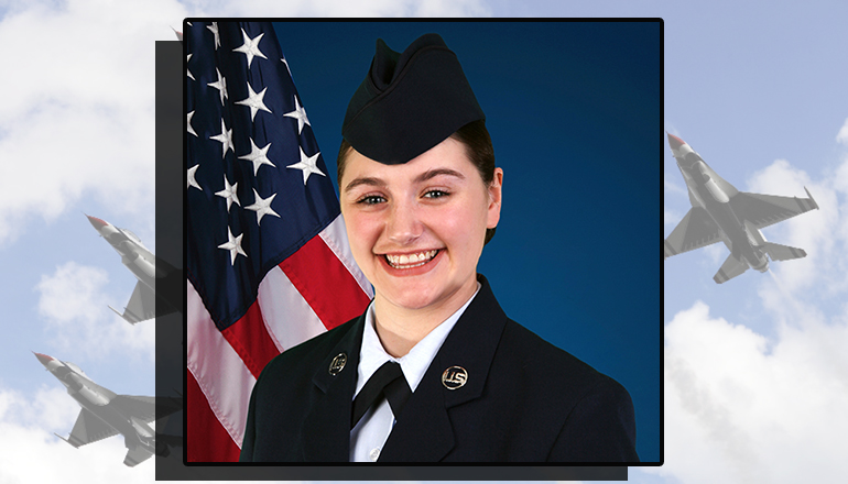 Airman Janae Riddle graduates Air Force basic training in Texas
