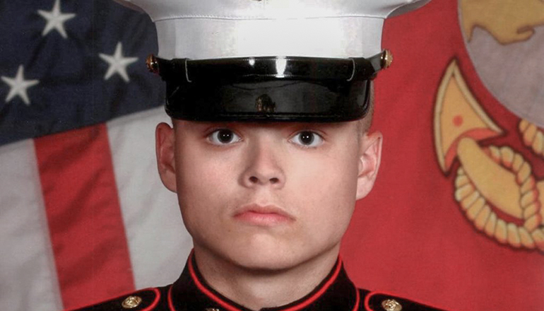 Audio: The dignified transfer of Marine Lance Corpopral Jared Schmitz ...