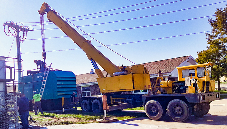 New generator delivered to Sunnyview Nursing Home and Apartments