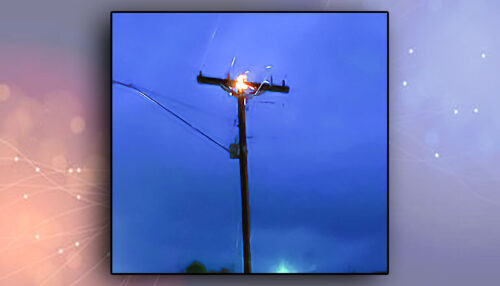 Power pole catches fire causing electrical outage in Milan