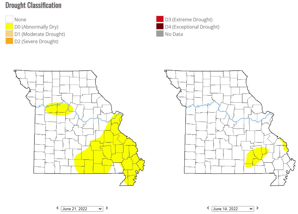 Drought conditions expand to cover 29% of the state of Missouri