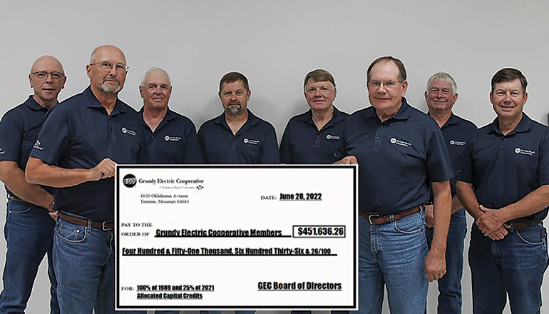 Grundy Electric Cooperative to issue capital credit checks