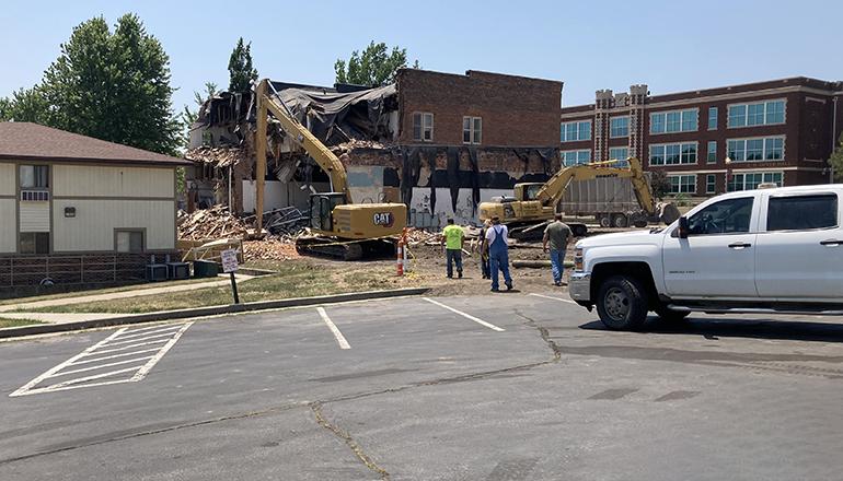 NCMC continues building demolition to make way for campus expansion