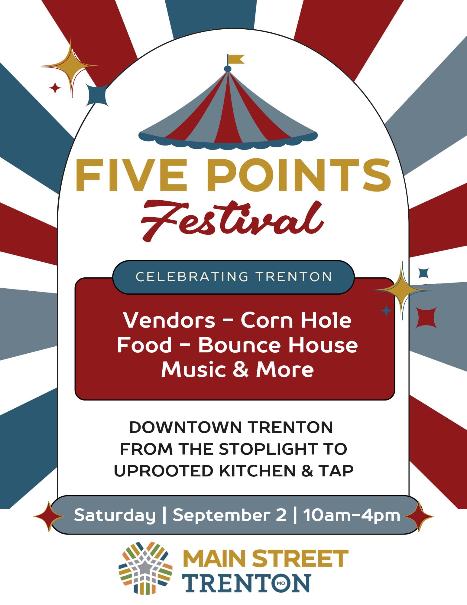 Five Points Festival to take over downtown Trenton in September