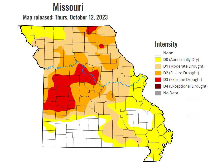 U.S. Drought Monitor reveals increased "Extreme Drought" in the Green ...