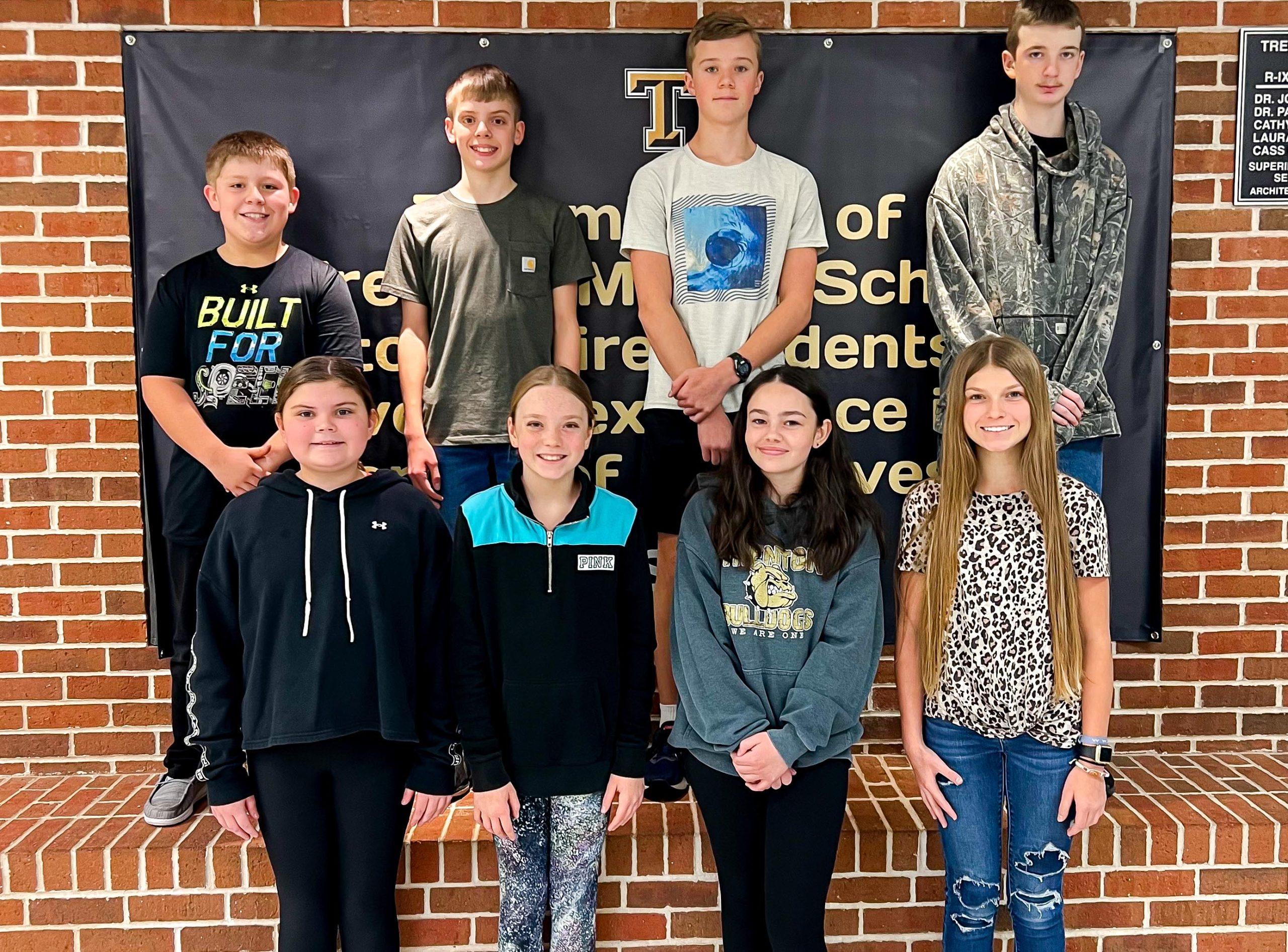 Trenton Middle School announces Students of the Quarter