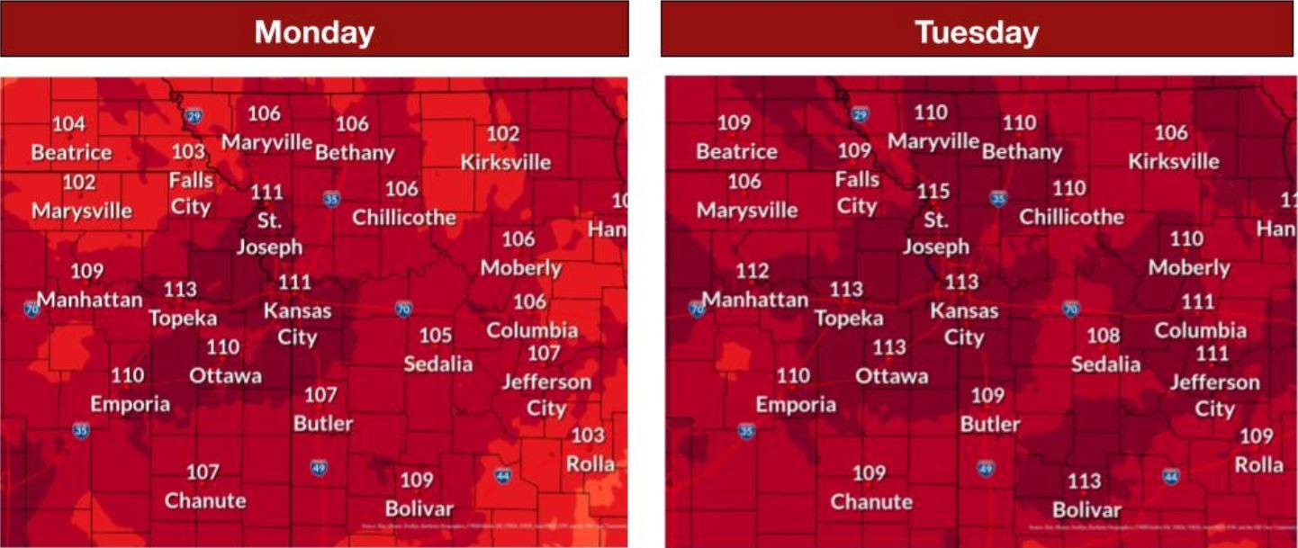 High temperatures prompt Heat Advisory starting Monday in Missouri