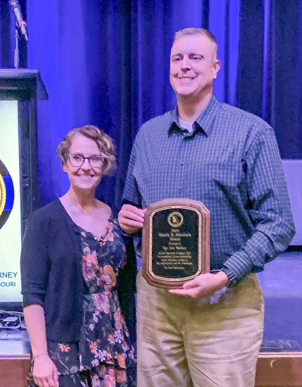 Trenton Police Department's Jeb Walker receives 2024 Morelock Award