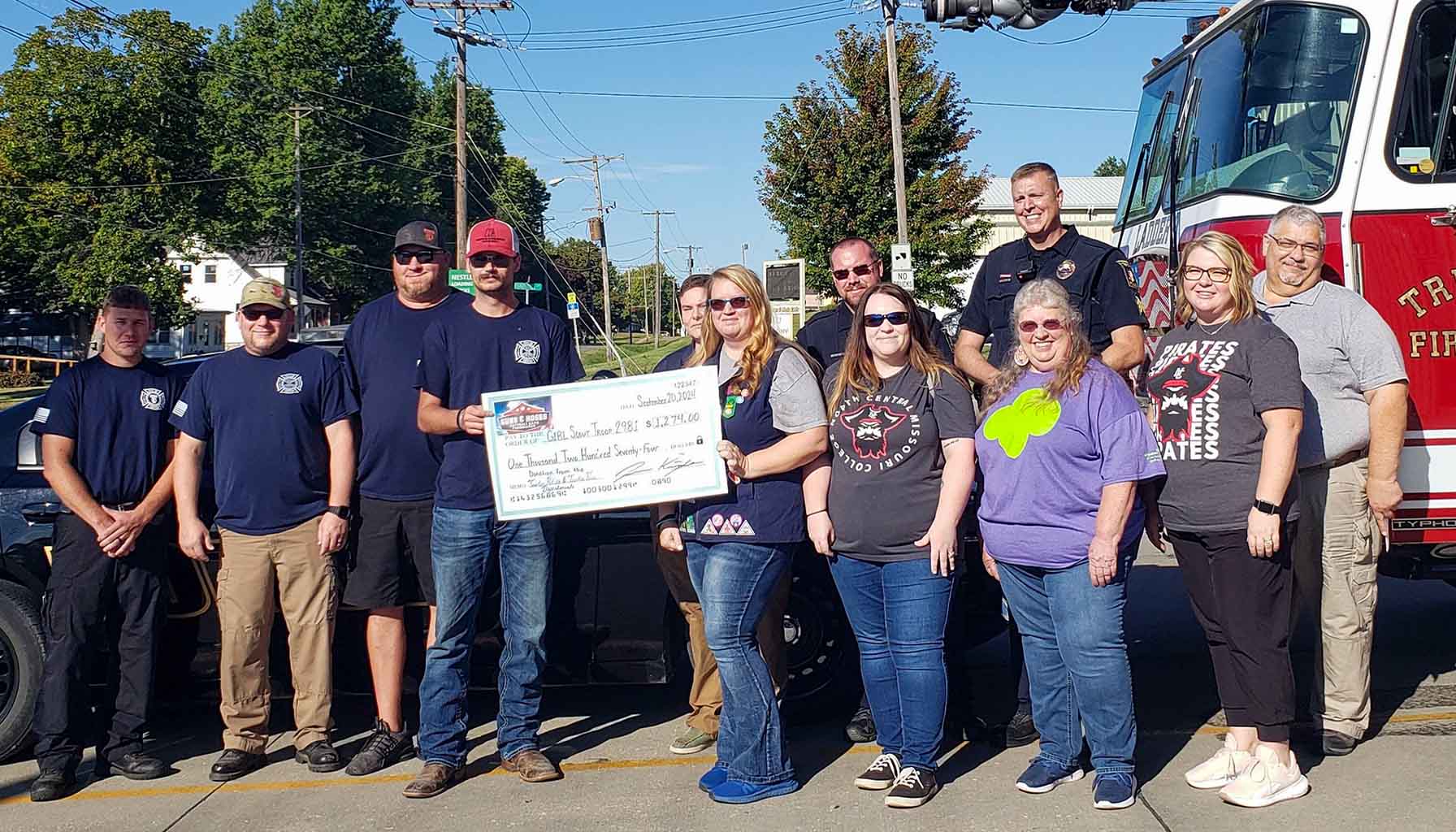 Benefit softball game raises $1,274 for Trenton Girl Scout Troop