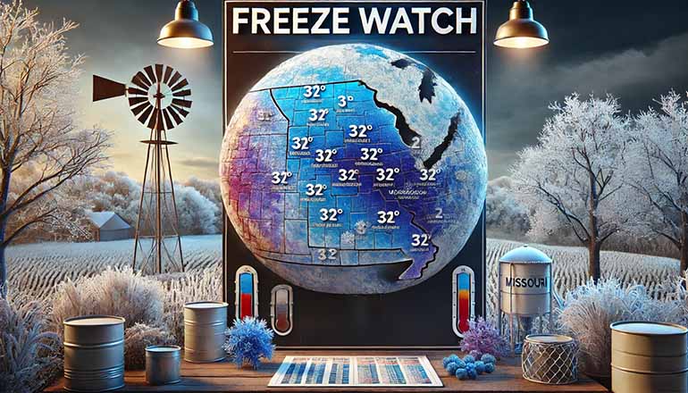 Forecast for cold temperatures prompts Freeze Watch in Missouri counties