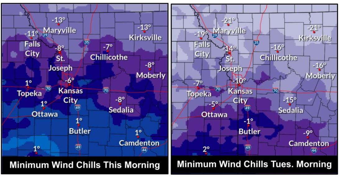 Cold Weather Advisory issued for Missouri as wind chills drop to 20 below zero