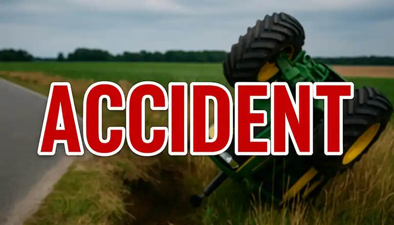 Carrollton man injured after farm vehicle overturns in Saline County